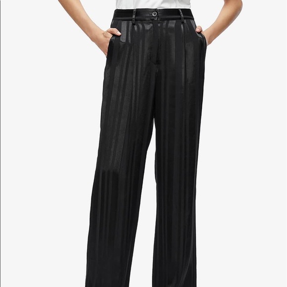 Anine Bing | Pants & Jumpsuits | Anine Bing Hayes Trousers Black Tonal ...